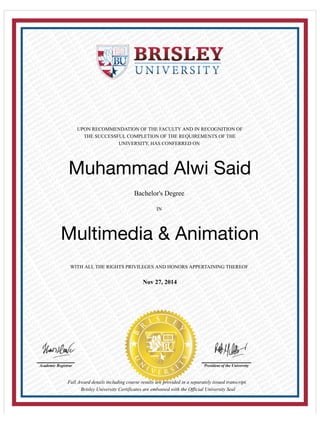 BU Certificate | PDF | Undergraduate Education | College Education