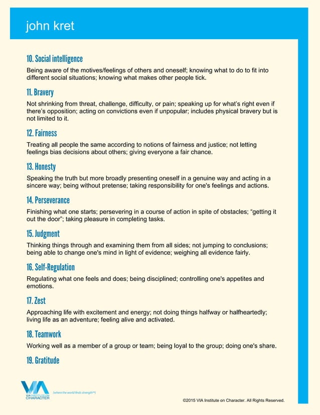 Strengths Profile | PDF