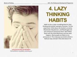 Blocks to Thinking | PPT