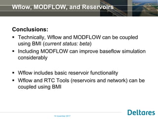 DSD-INT 2017 WFlow - MODFLOW and Reservoirs - Van Verseveld | PDF