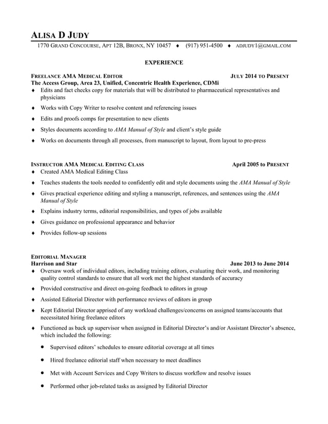 Alisa Judy Resume | PDF