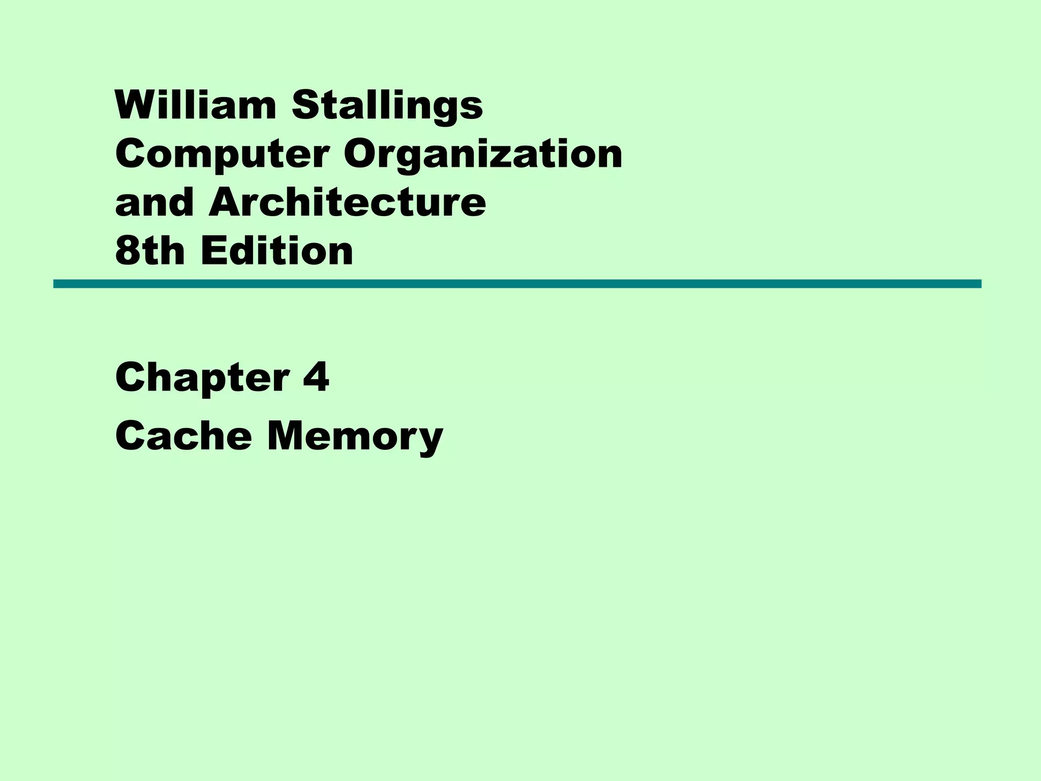 04 cache memory | PPT