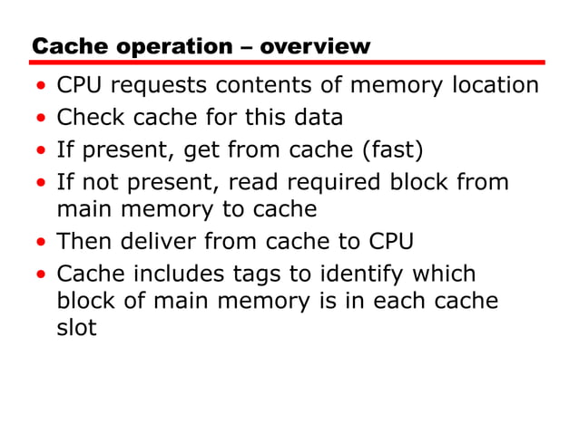 cache memory introduction, level, function | PPT