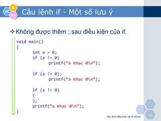 Phần 4: Lệnh điều khiển và rẽ nhánh | PDF