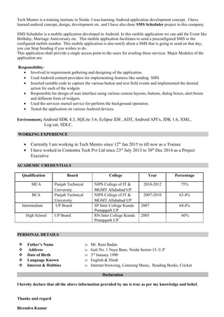 Birendra _Android Developer | PDF