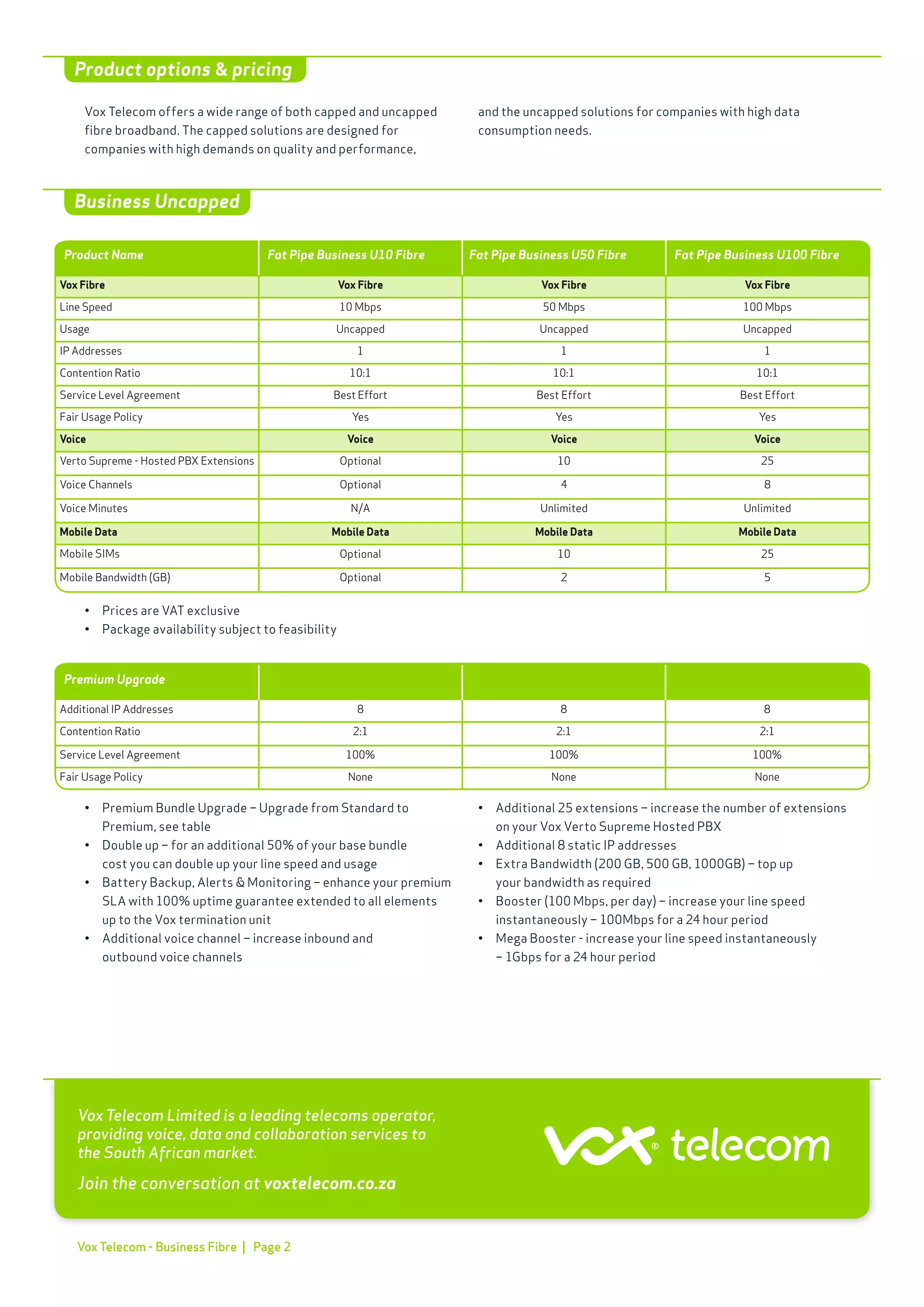 Fat Pipe Business fibre | PDF