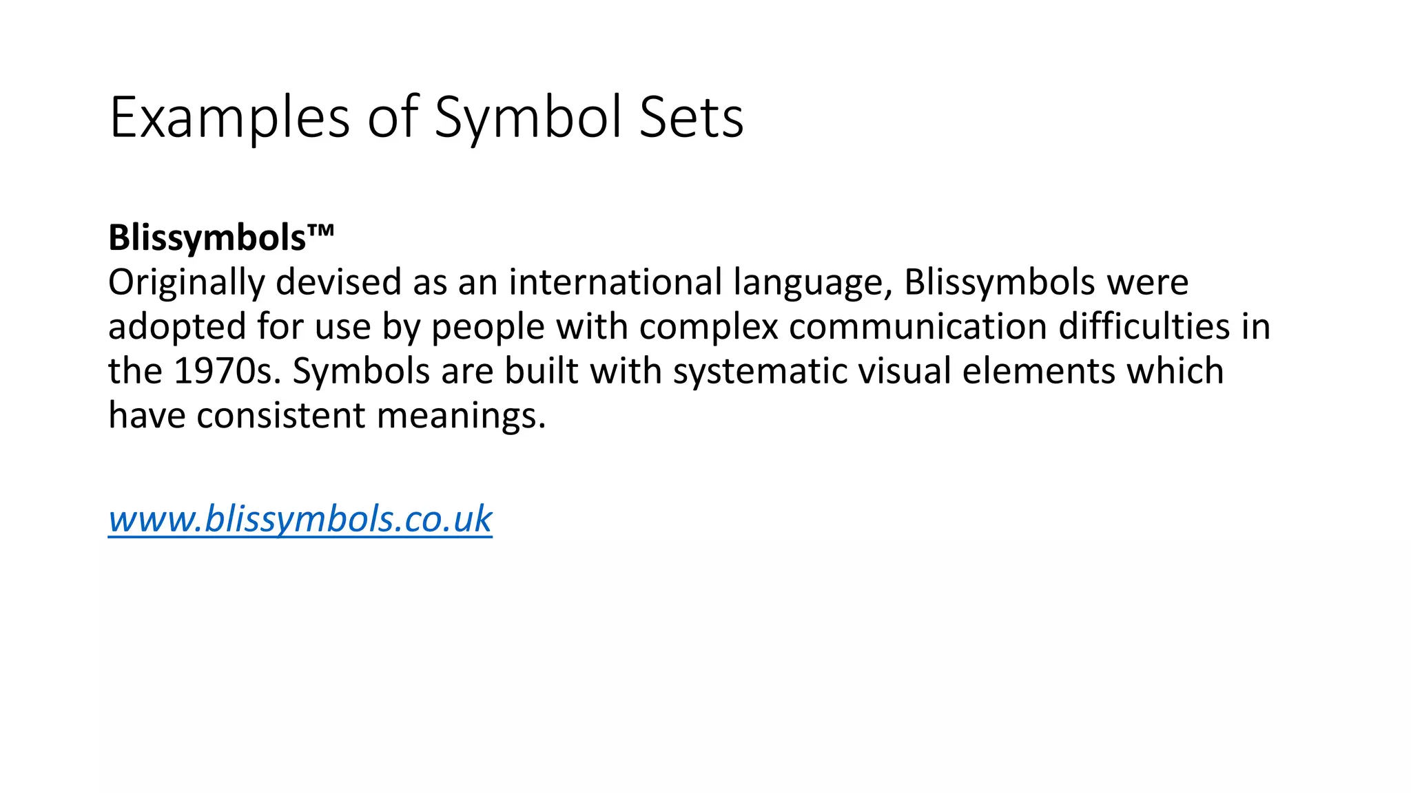 Choosing a symbol set | PPTX