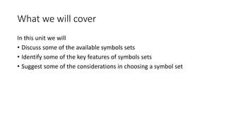 Choosing a symbol set | PPTX