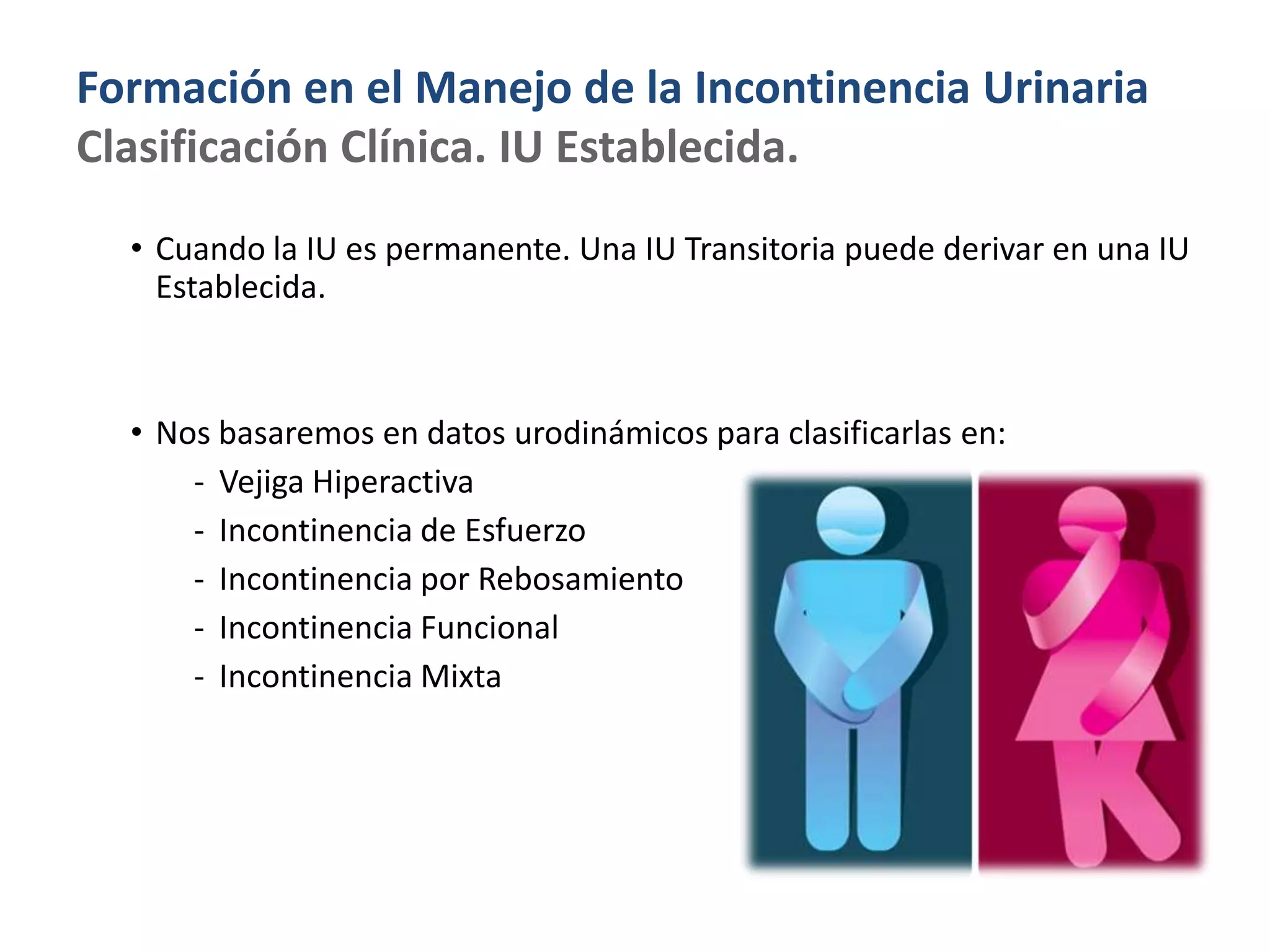 Clasificación clínica de los tipos de Incontinencia Urinaria | PPTX