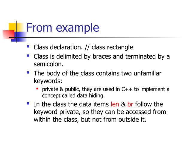 Classes in C++ computer language presentation.ppt