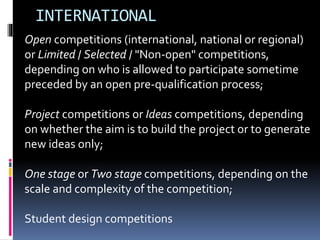 Architectural Compititions | PPSX