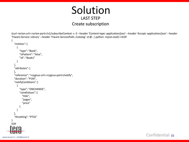 A Complete IoT Backend Infrastructure in FIWARE | PPTX
