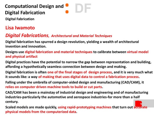04 computational design and digital fabrication intro to digital fabrication | PDF ...