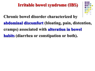 Constipation and IBS and drugs used in their treatment | PPT