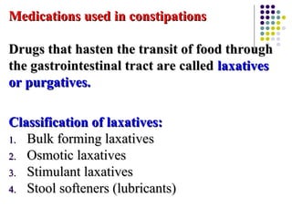 Constipation and IBS and drugs used in their treatment | PPT