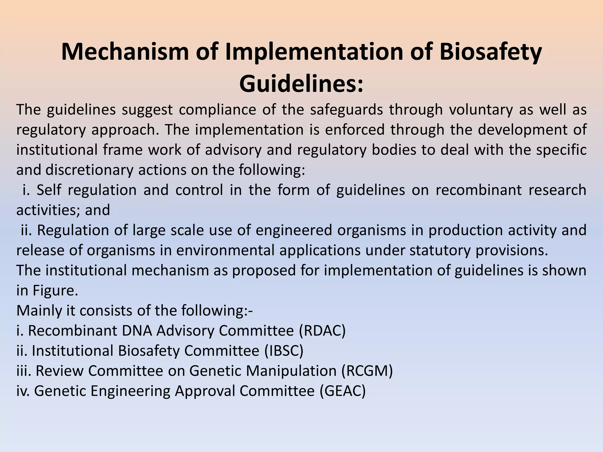 04 control of spills and mechanism of implementation of biosafety guidelines | PDF