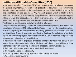 04 control of spills and mechanism of implementation of biosafety guidelines | PDF