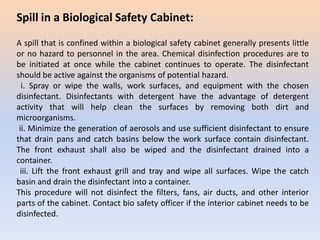 04 control of spills and mechanism of implementation of biosafety guidelines | PDF