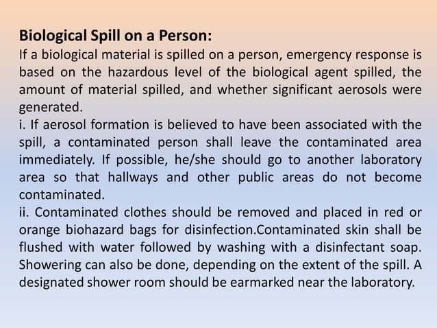04 control of spills and mechanism of implementation of biosafety ...
