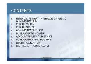 CURRENT ISSUES IN PUBLIC ADMINISTRATION | PDF