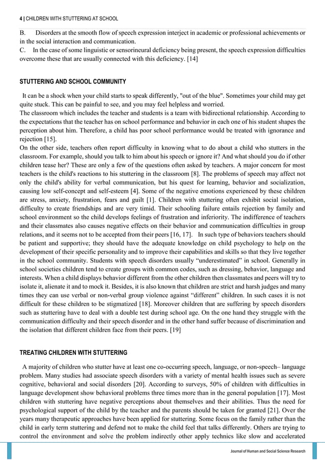 CHILDREN WITH STUTTERING AT SCHOOL | PDF
