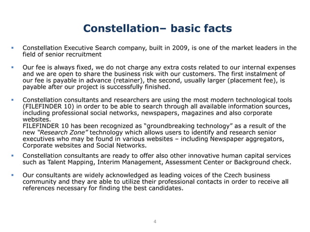 Constellation Presentation 2015 | PPT