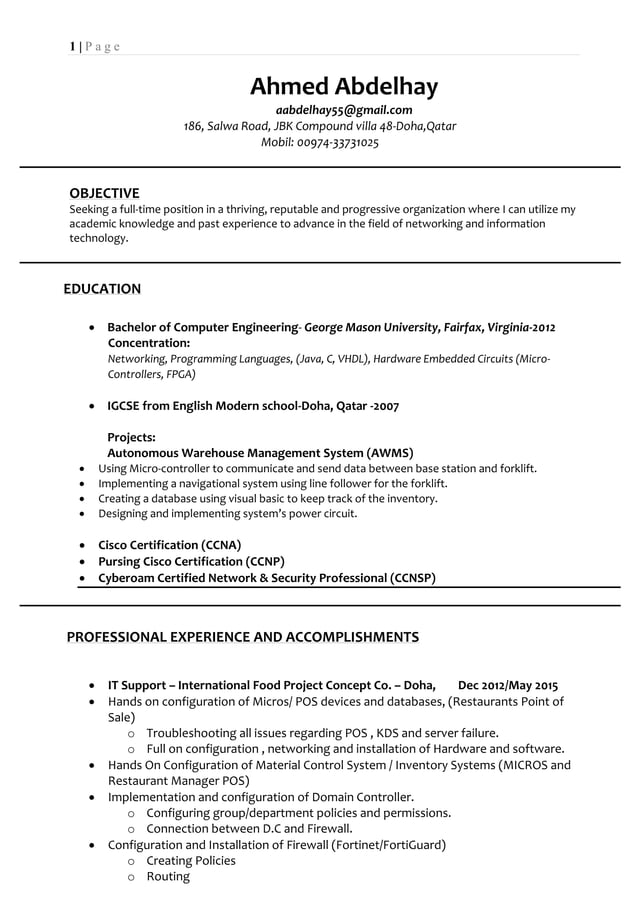 Ahmed Abdelhay CV2 | PDF