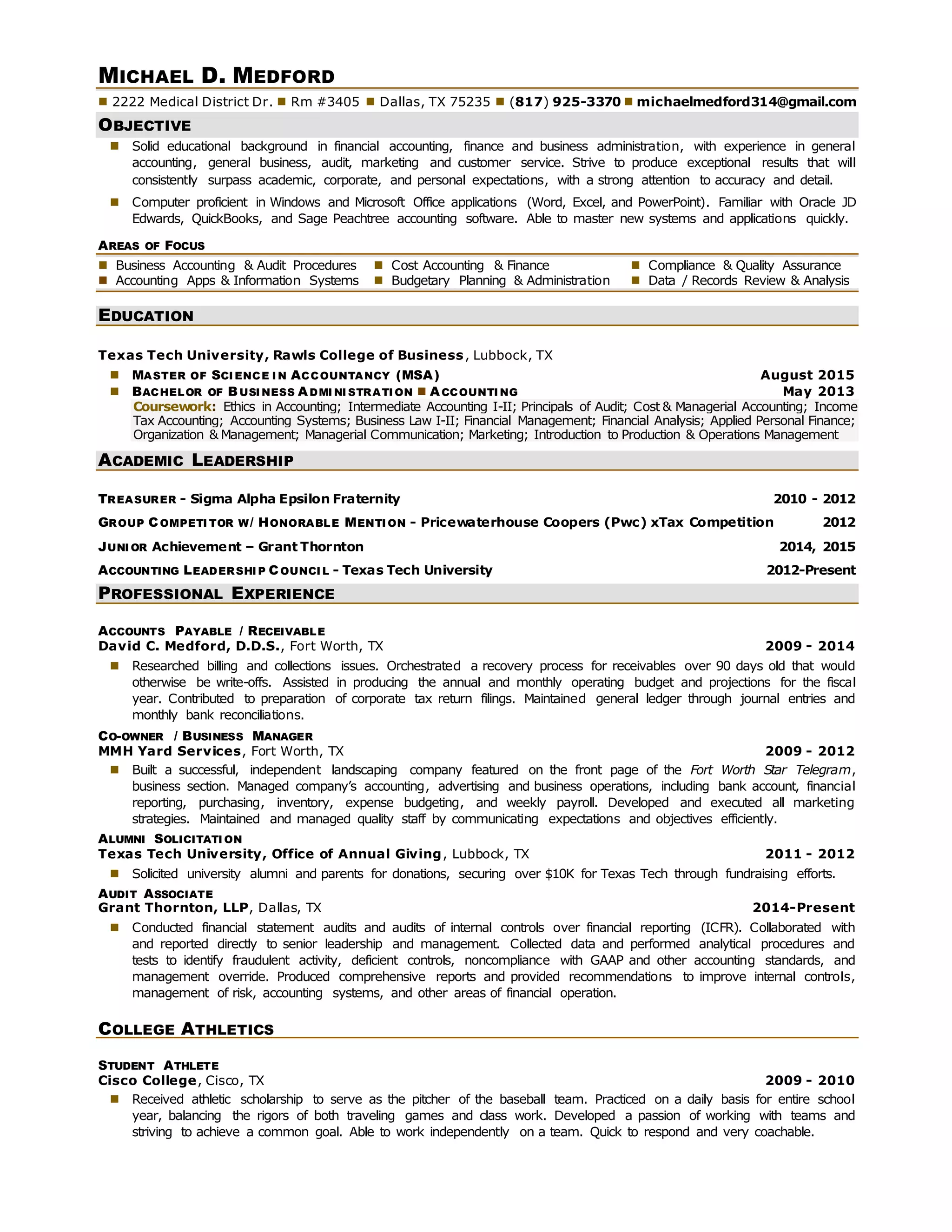 Michael Medford Resume 2015 (final) | DOCX