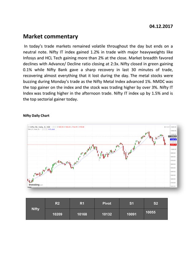 Stock Market Report 4 Dec 2017 | PDF