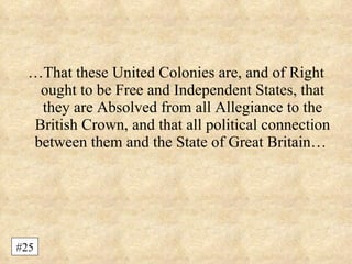 Declaration Of Independence | PPT