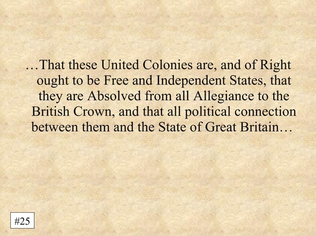 Declaration Of Independence | PPT
