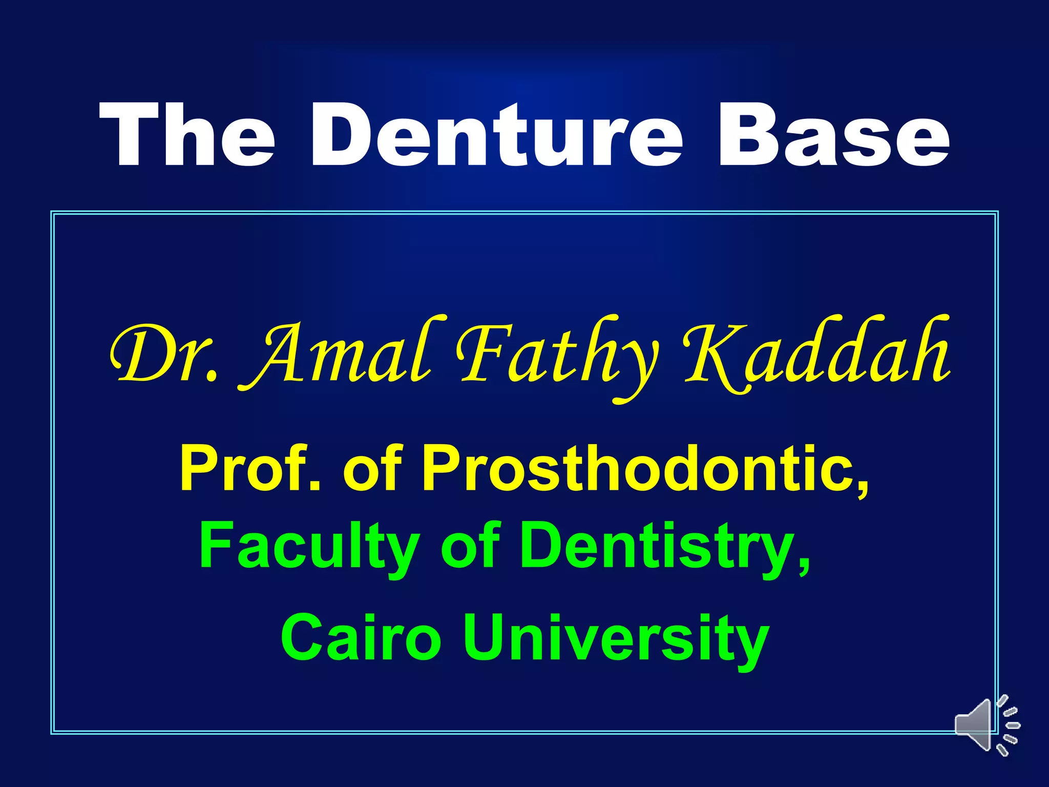 Denture bases of RPDs | PPT