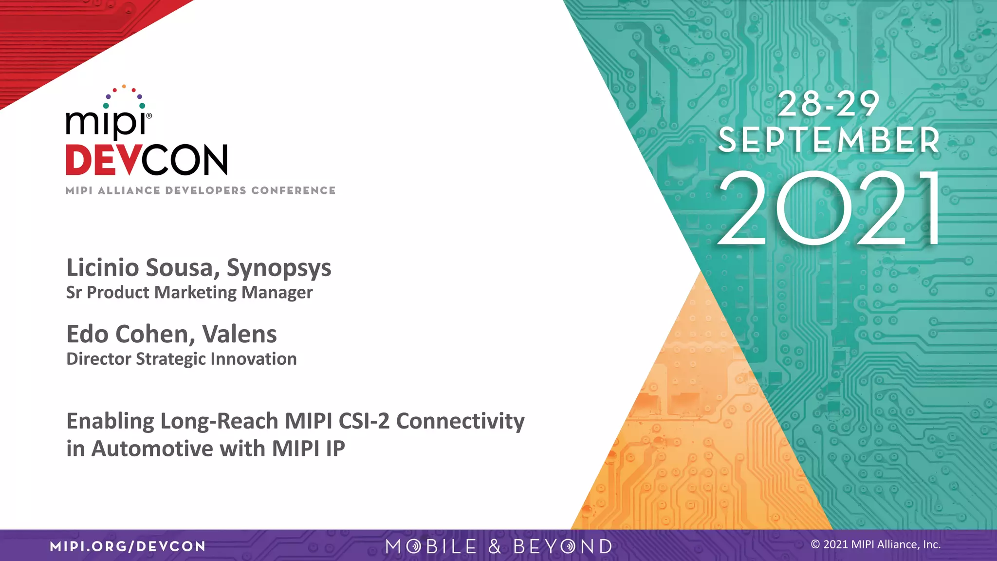MIPI DevCon 2021: Enabling Long-Reach MIPI CSI-2 Connectivity in ...