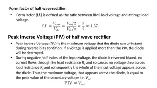 Diode half wave and full wave rectifiers | PPT