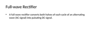 Diode half wave and full wave rectifiers | PPT