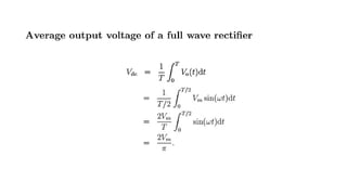 Diode half wave and full wave rectifiers | PPT