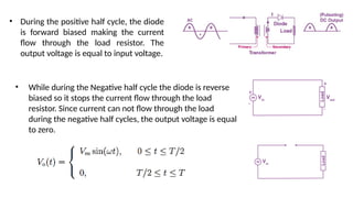 Diode half wave and full wave rectifiers | PPTX