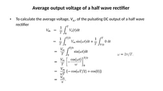 Diode half wave and full wave rectifiers | PPT