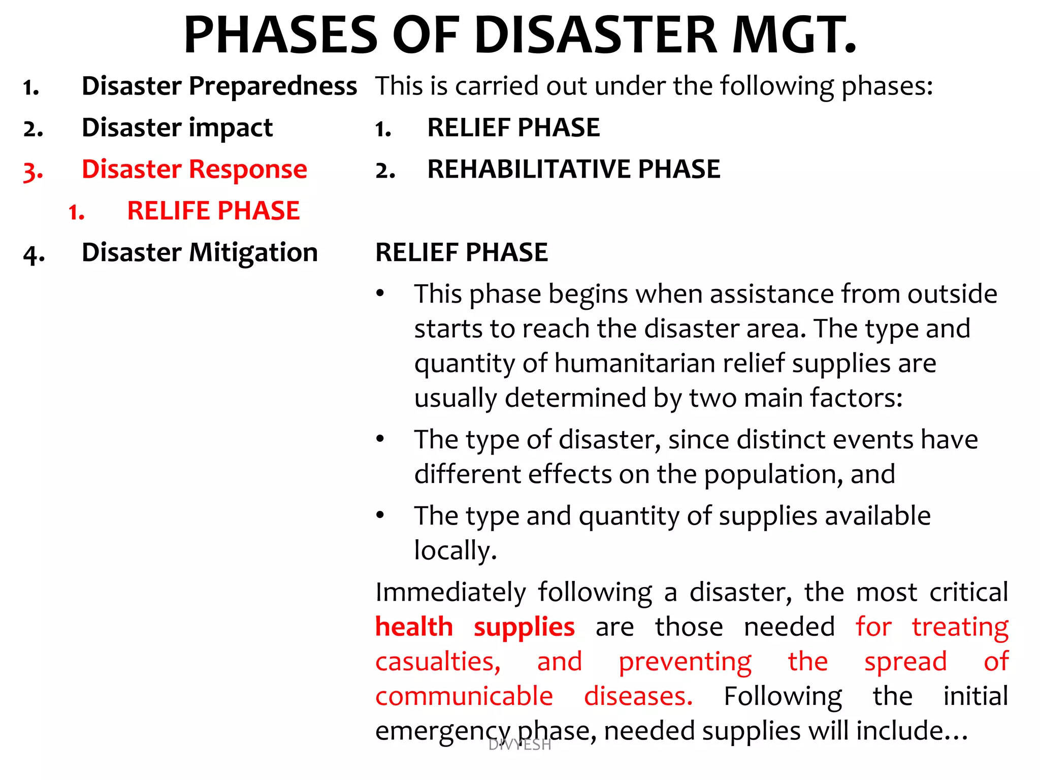 Disaster Management (ANP, MSC PREVIOUS) | PPTX