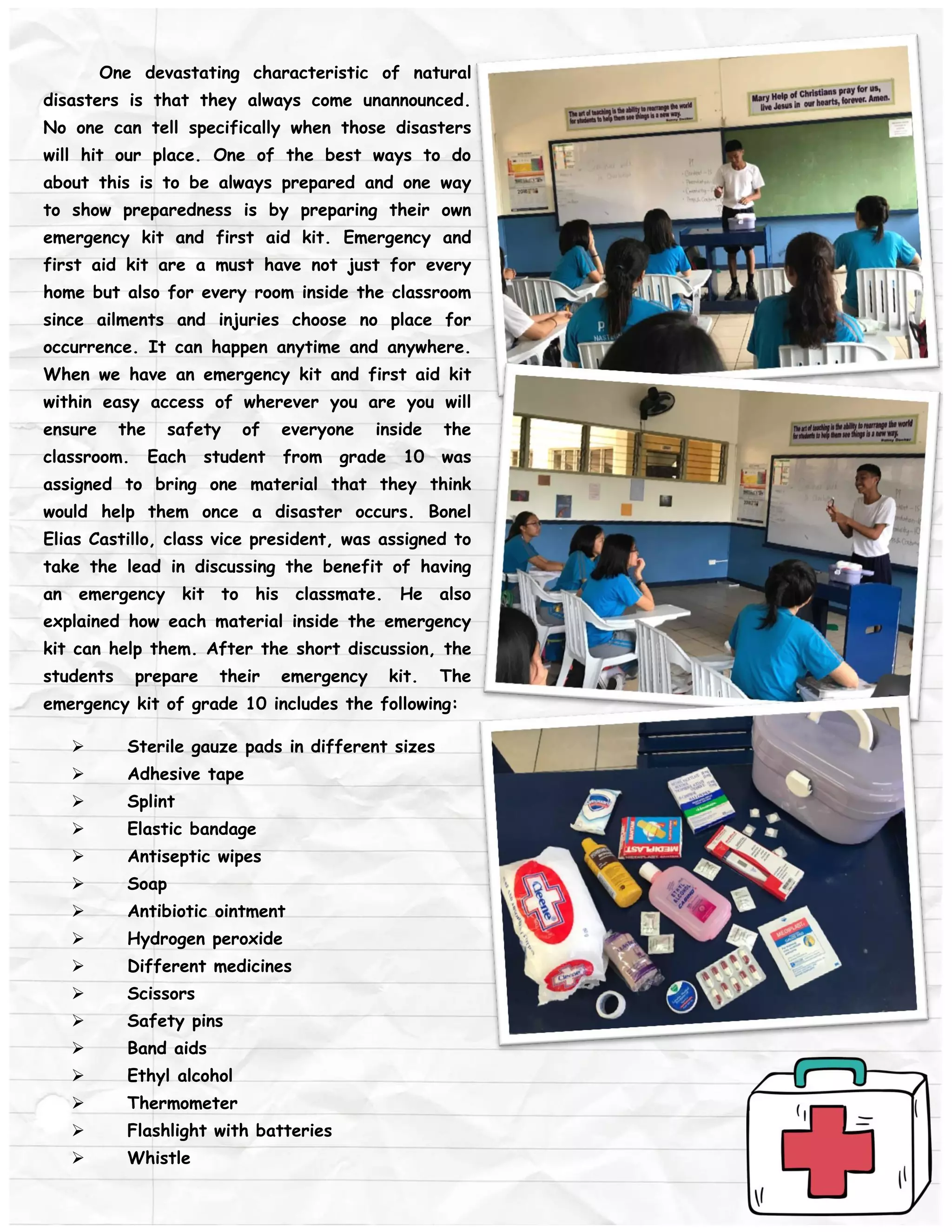 G10 Disaster Preparedness Month (Life Skills) | PDF