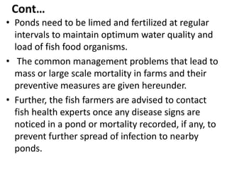 Disease management in aquaculture | PPTX
