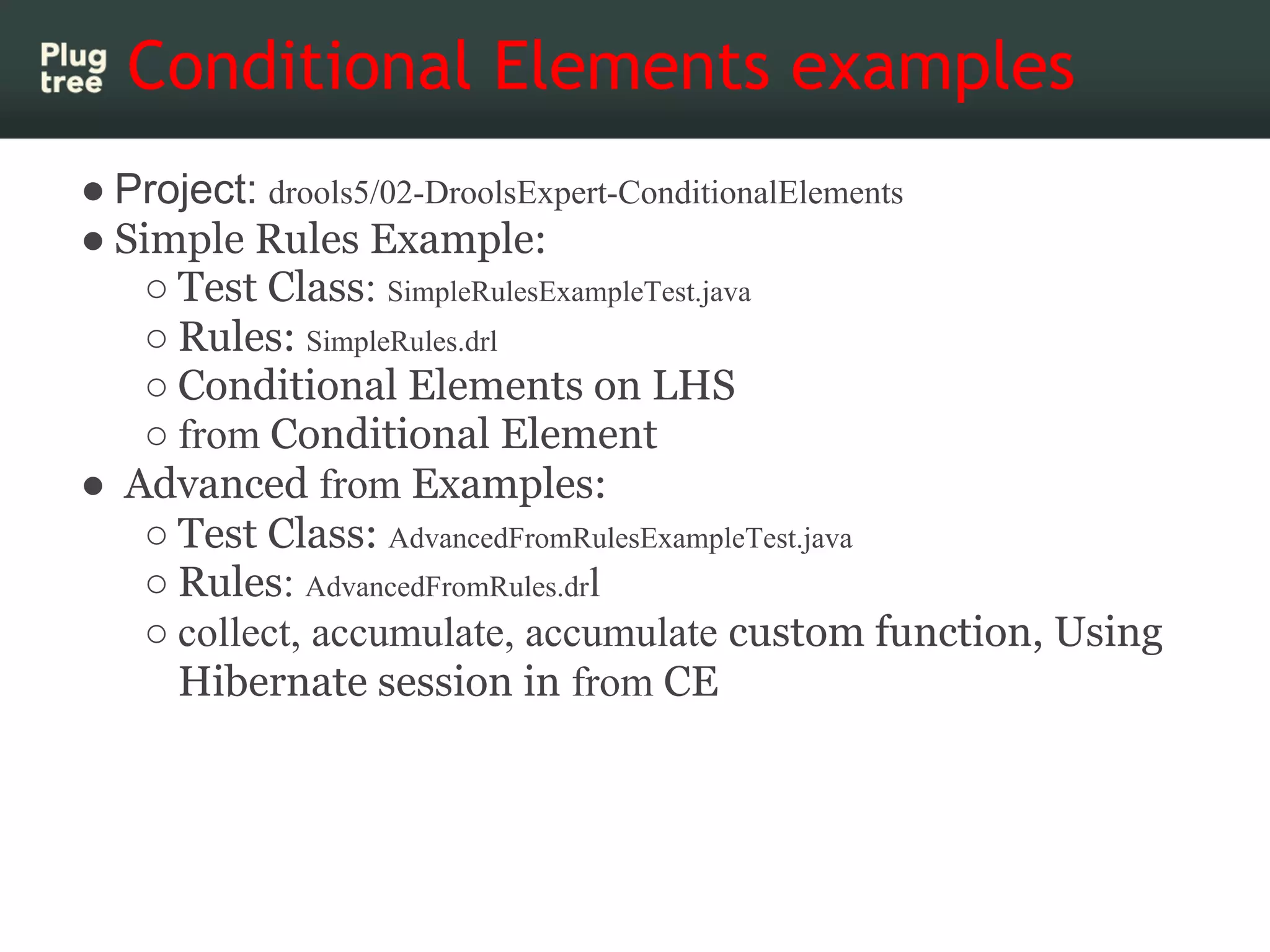Drools5 Community Training HandsOn 1 Drools DRL Syntax | PPT | Free ...