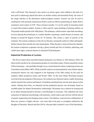 Industrial production of chemical solvents “Acetone” 2 | PDF