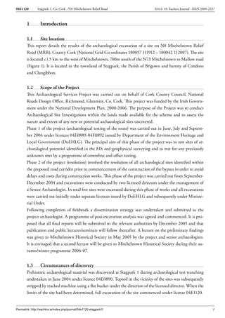 Archaeological Report - Stagpark 1, Co. Cork (Ireland) | PDF
