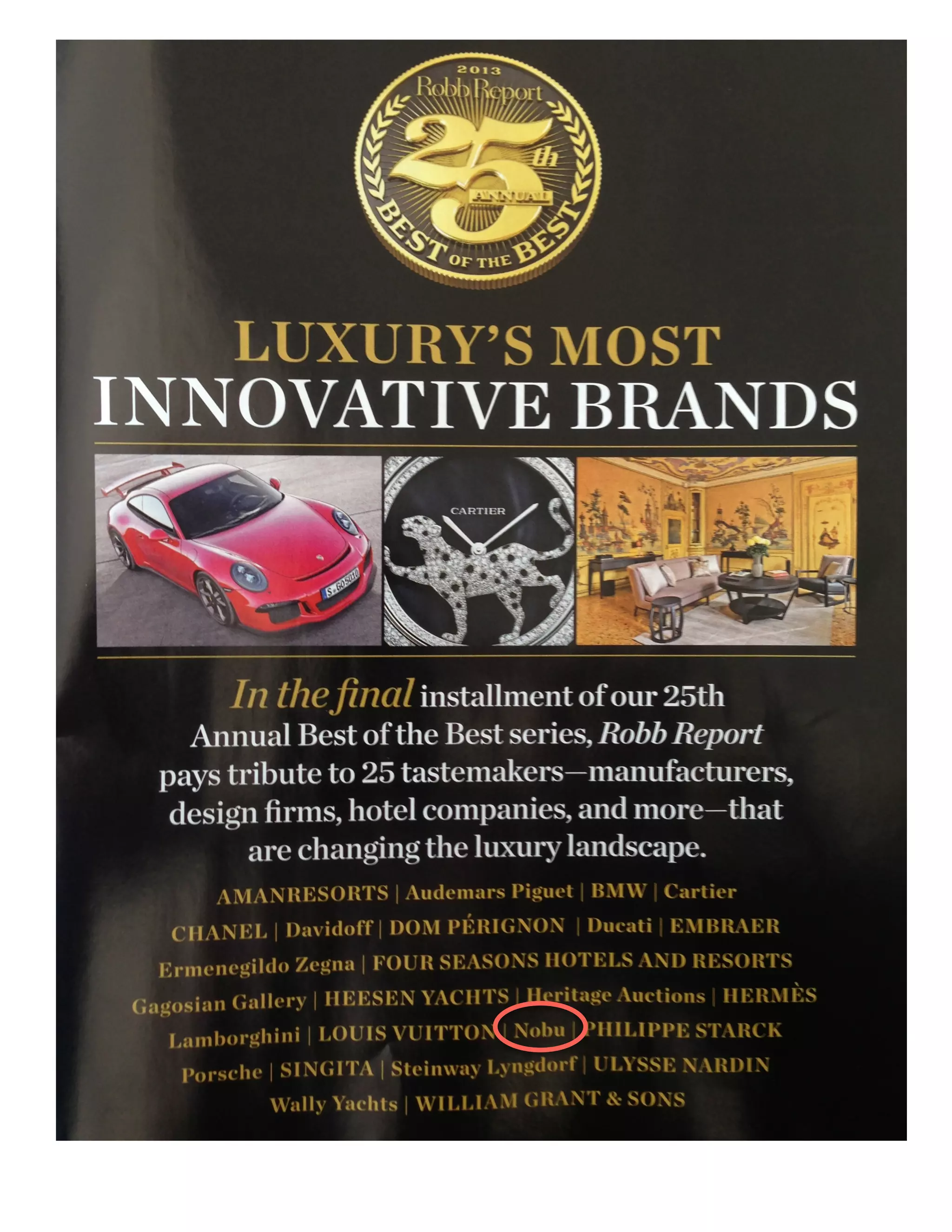 Robb Report - Luxury's 25 Most Innovative Brands | PDF