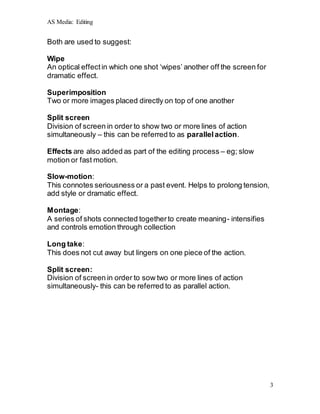 04 editing notes sheet | PDF