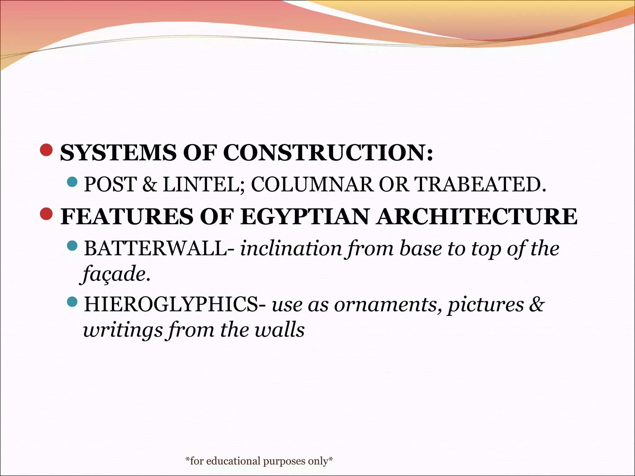 04 EGYPTIAN ARCHITECTURE | PPT