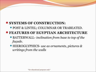 04 EGYPTIAN ARCHITECTURE | PPT