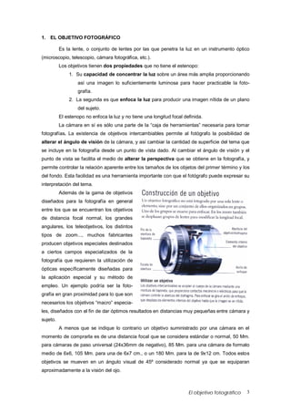 04 el objetivo fotográfico | PDF