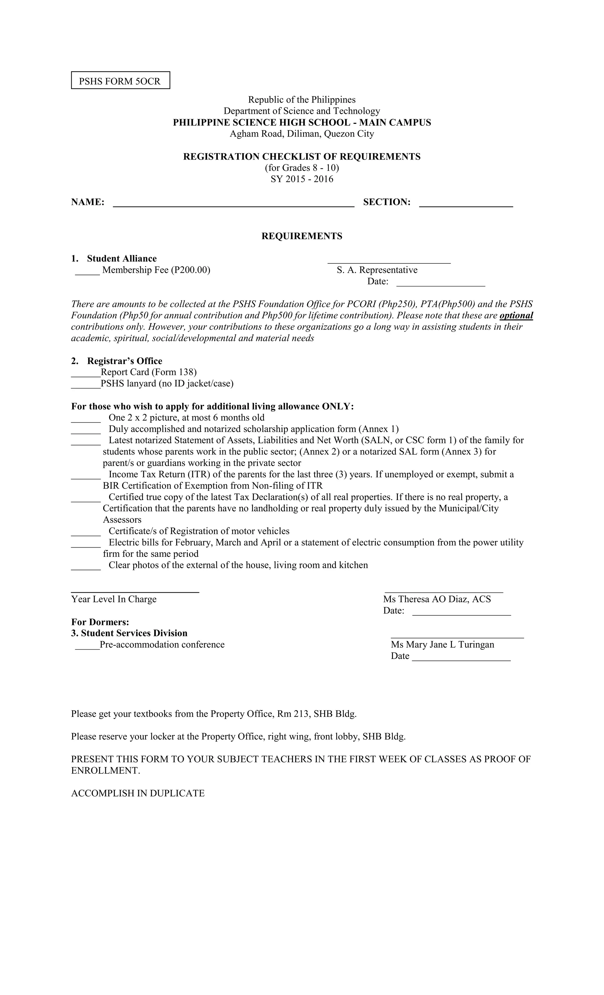 04 enrollment slip (with old format) | PDF